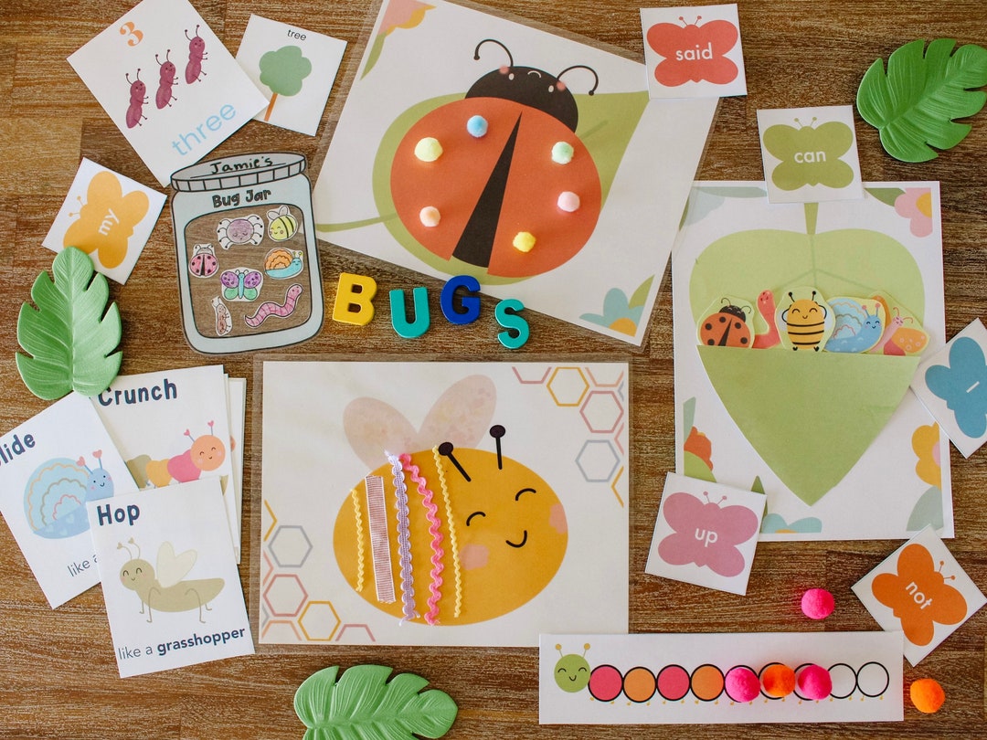 Insect Activity Pack, Pom Pom Patterns, Butterfly and Caterpillar ...