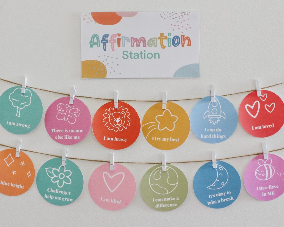 Affirmation Cards for Kids, Affirmation Station, Kindergarten ...
