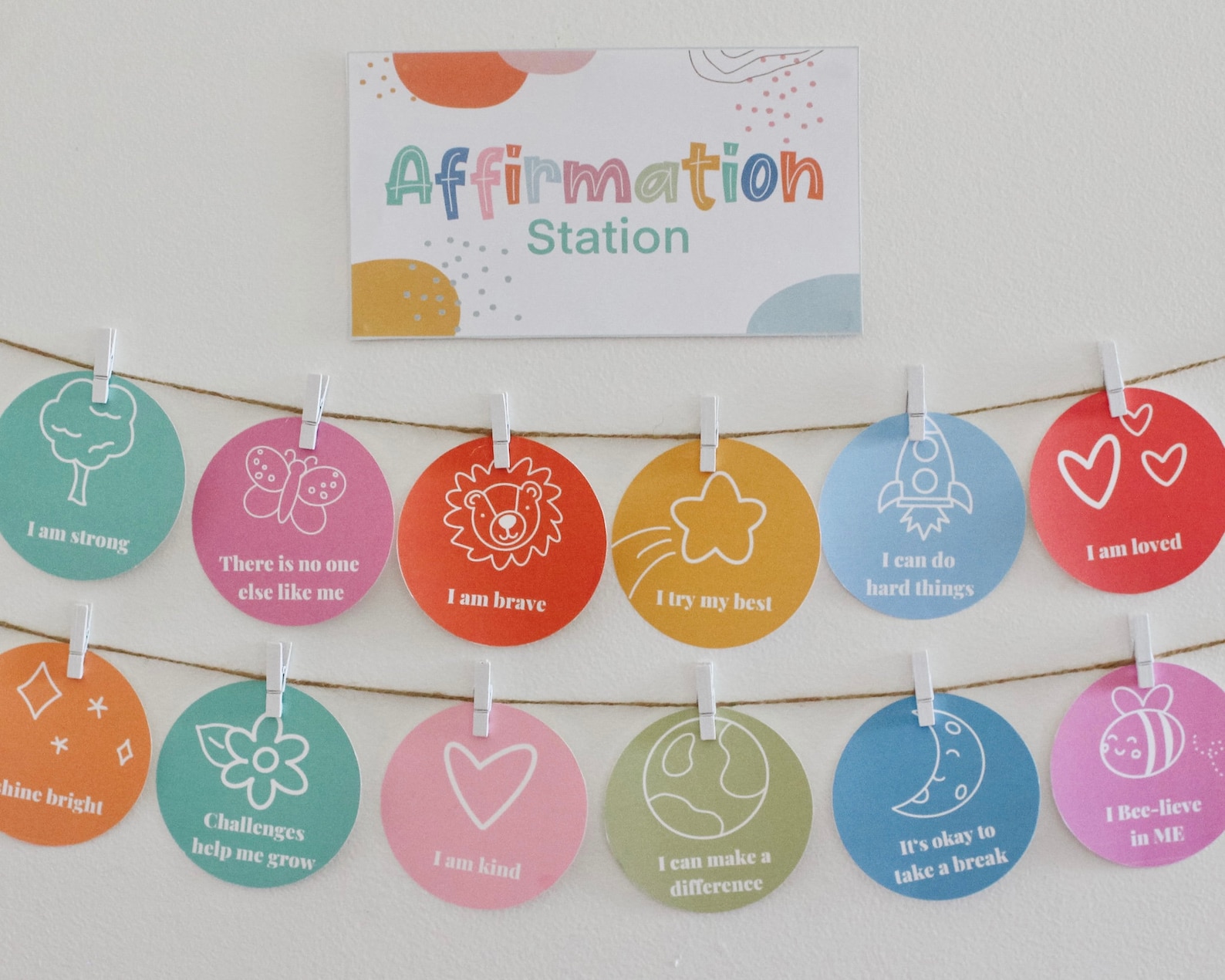 Affirmation Cards for Kids, Affirmation Station, Kindergarten ...