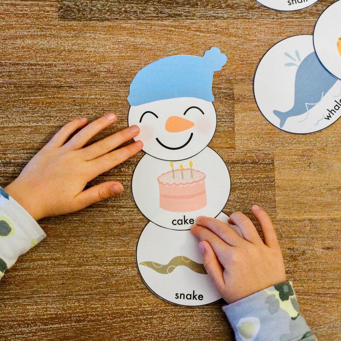 Snowman Rhyming Activity, Preschool Curriculum, Kindergarten Activities ...