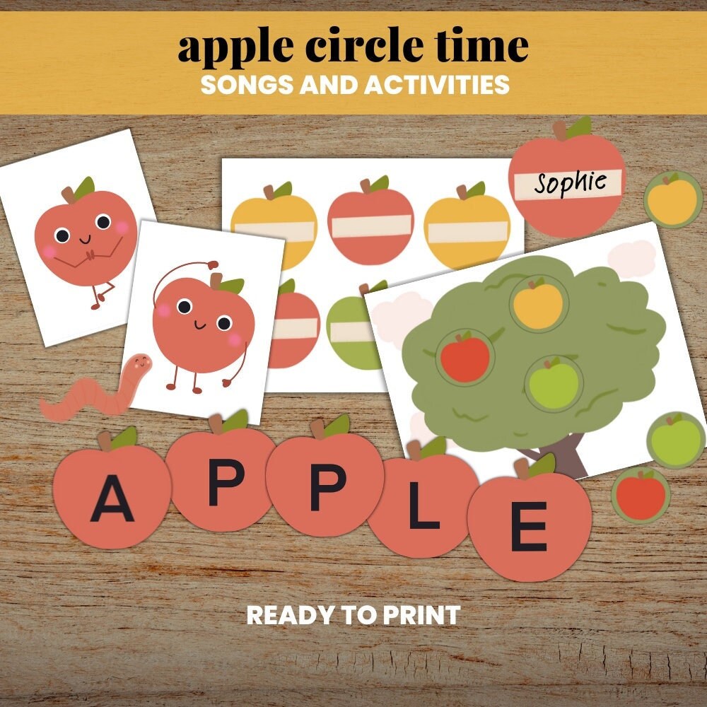 Apple Preschool Activity Pack, Letter A is for Apple, Preschool ...
