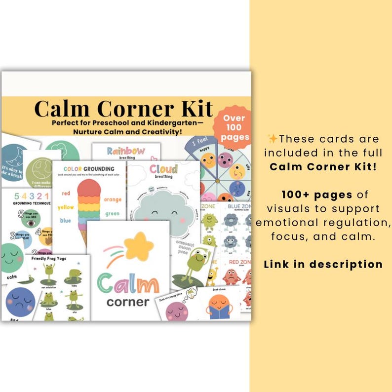 Coping Strategy Cards for Kids, Emotional Regulation, Calm Down Corner ...