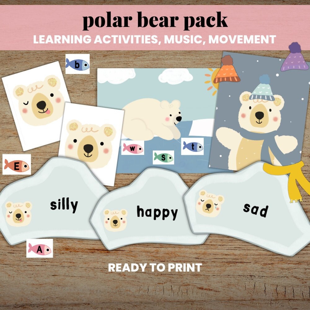 Polar Bear Activity Pack, Preschool Winter Curriculum, Circle Time ...