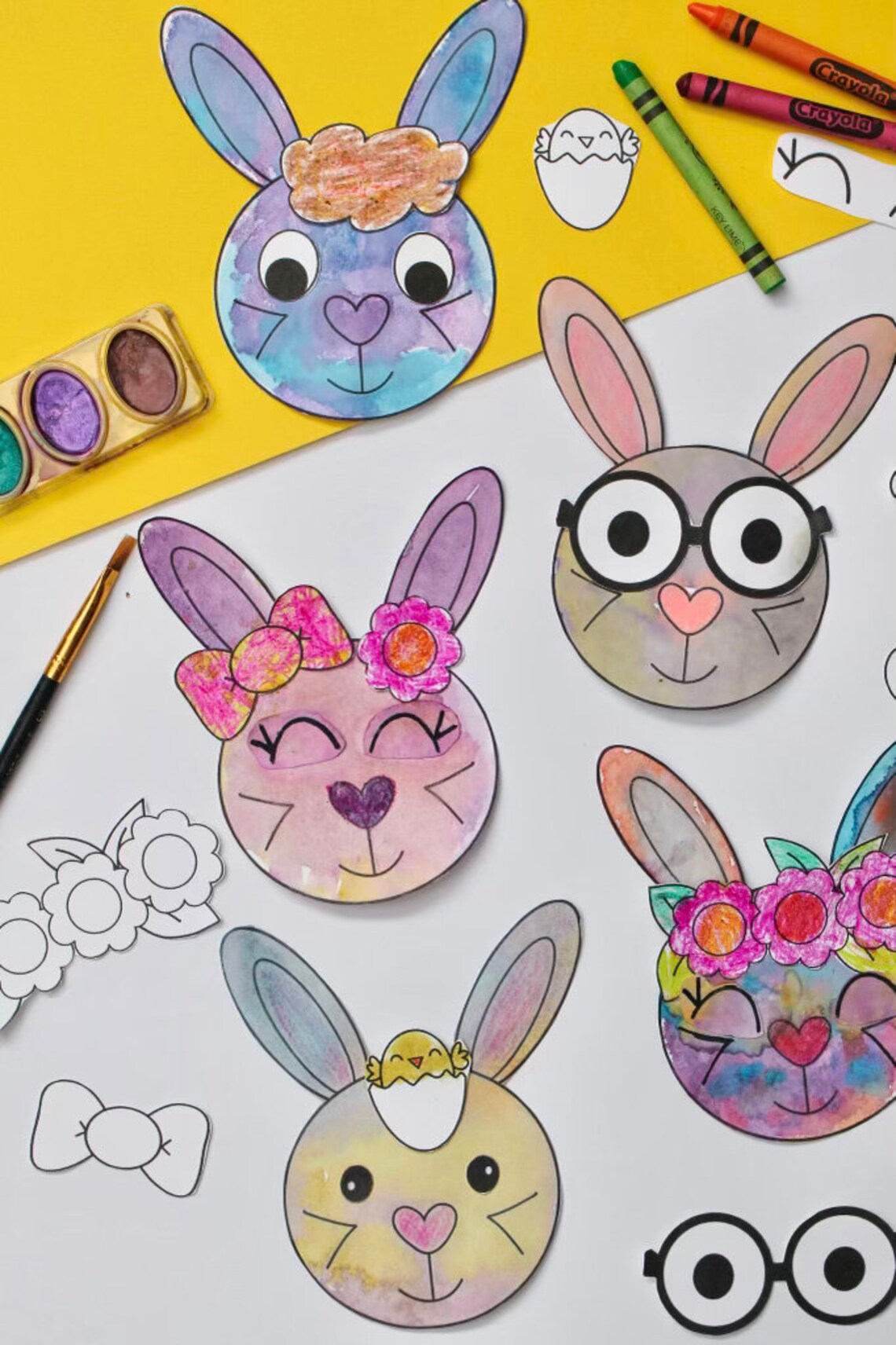 Spring Bunny Craft, Printable Easter Bunny, Fine Motor Activity, Cut ...