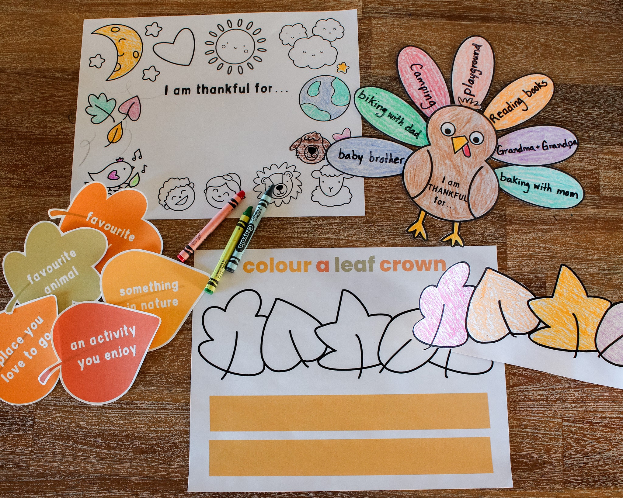 Gratitude Thanksgiving Printable Pack, Gratitude Activities for Kids ...