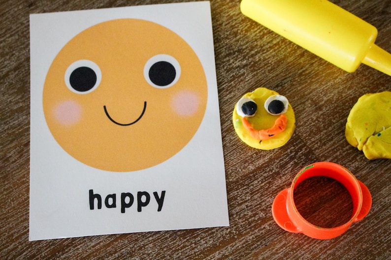 Emotion Face Flashcards, Emotion Preschool Printables, Social Emotional ...