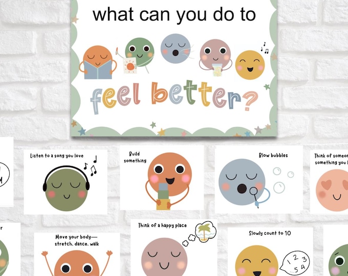 Coping Skills Cards for Kids, Anxiety Coping Skills Cards, Social ...
