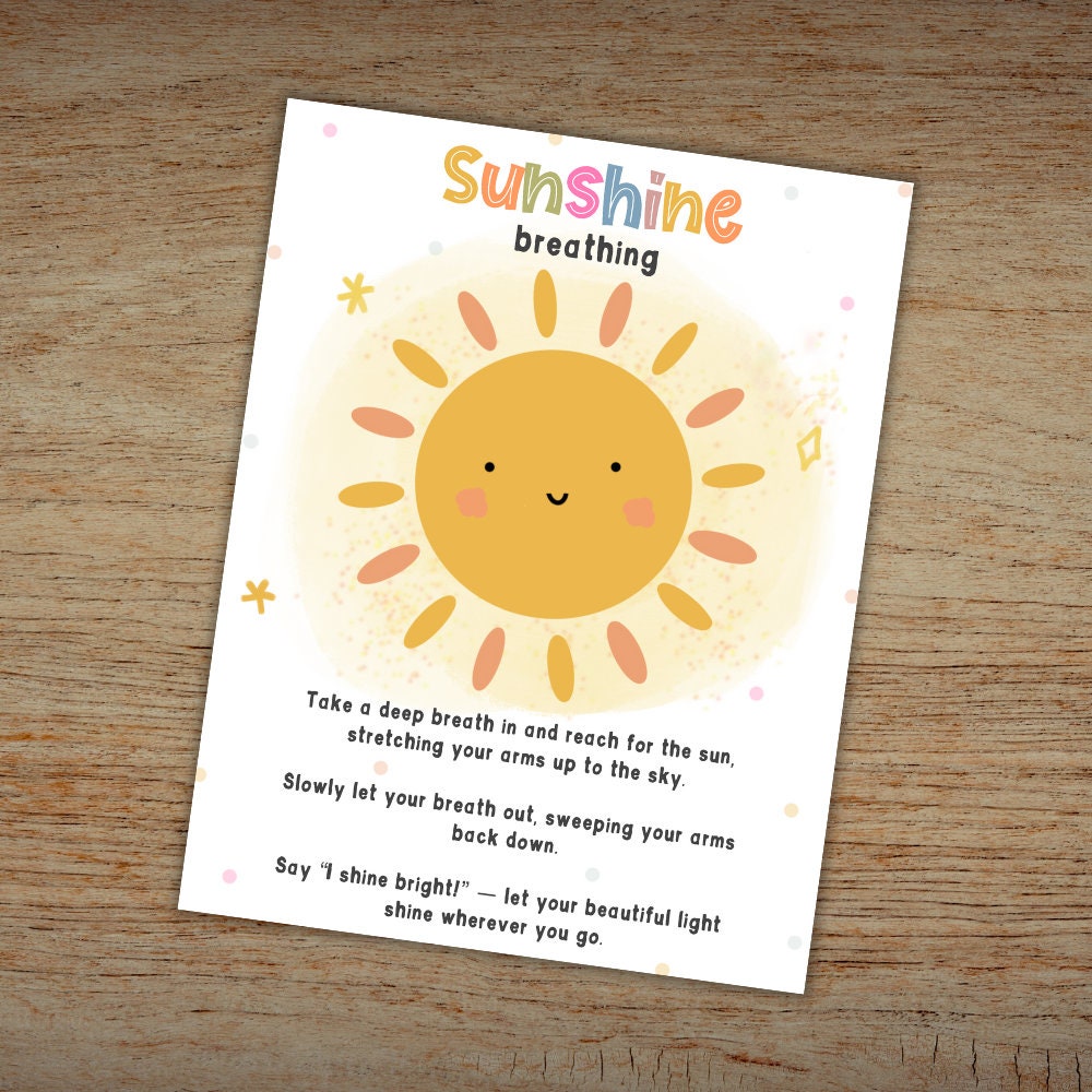 Weather Breathing Printables, Rainbow Breathing, Calming Activities for ...