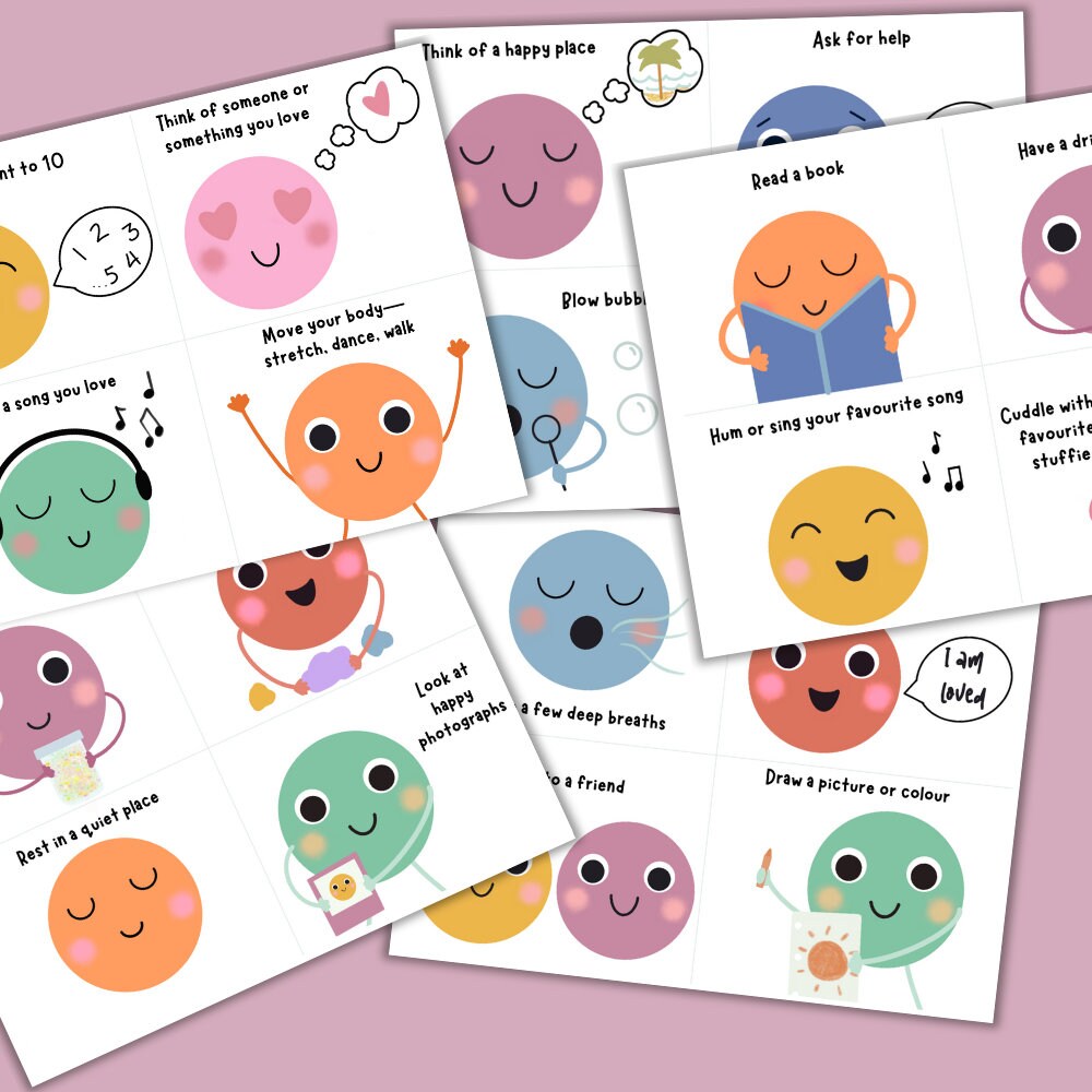Emotion Flashcards and Coping Cards, Emotional Regulation, Social ...