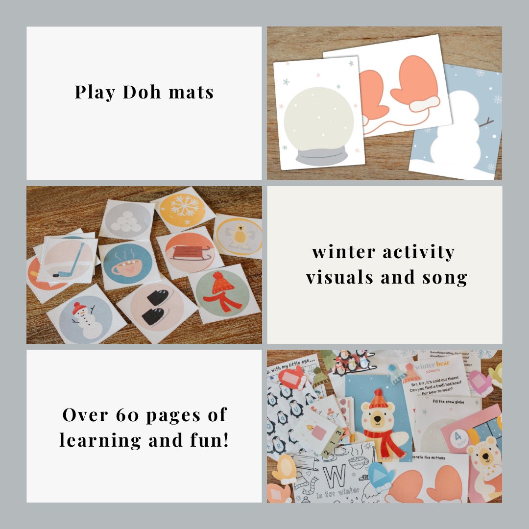 Printable Winter Activities Bundle, Winter Preschool Curriculum, Early ...