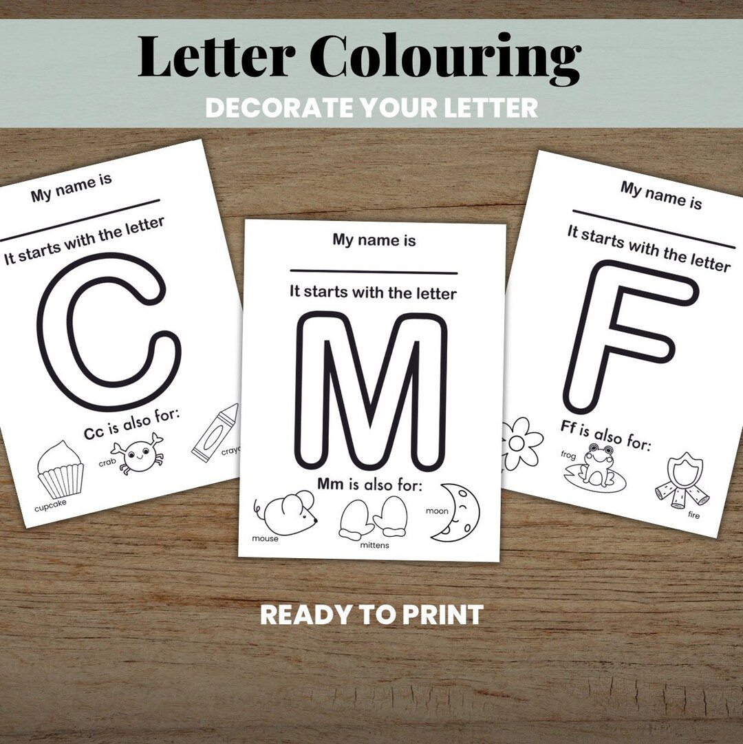 Alphabet Letters of the Week, All About Me, Alphabet Coloring Pages ...