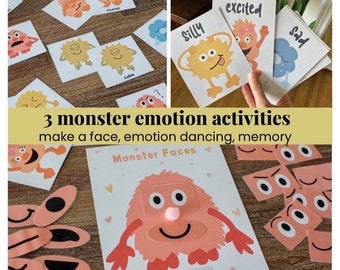 Monster Emotion Printable Activities, Emotion Preschool Printables ...