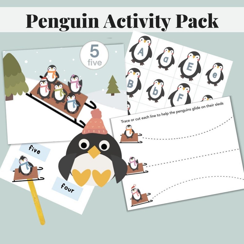 Penguin Activity Pack, Winter Preschool Curriculum, Winter Activities ...