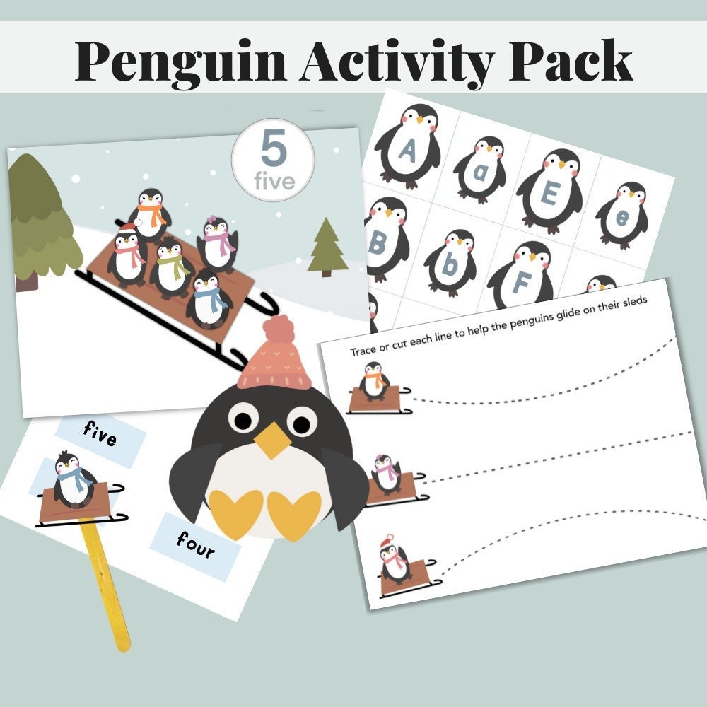 Penguin Activity Pack, Winter Preschool Curriculum, Winter Activities ...