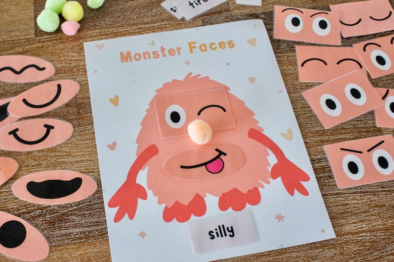 Monster Emotion Printable Activities Emotion Preschool - Etsy