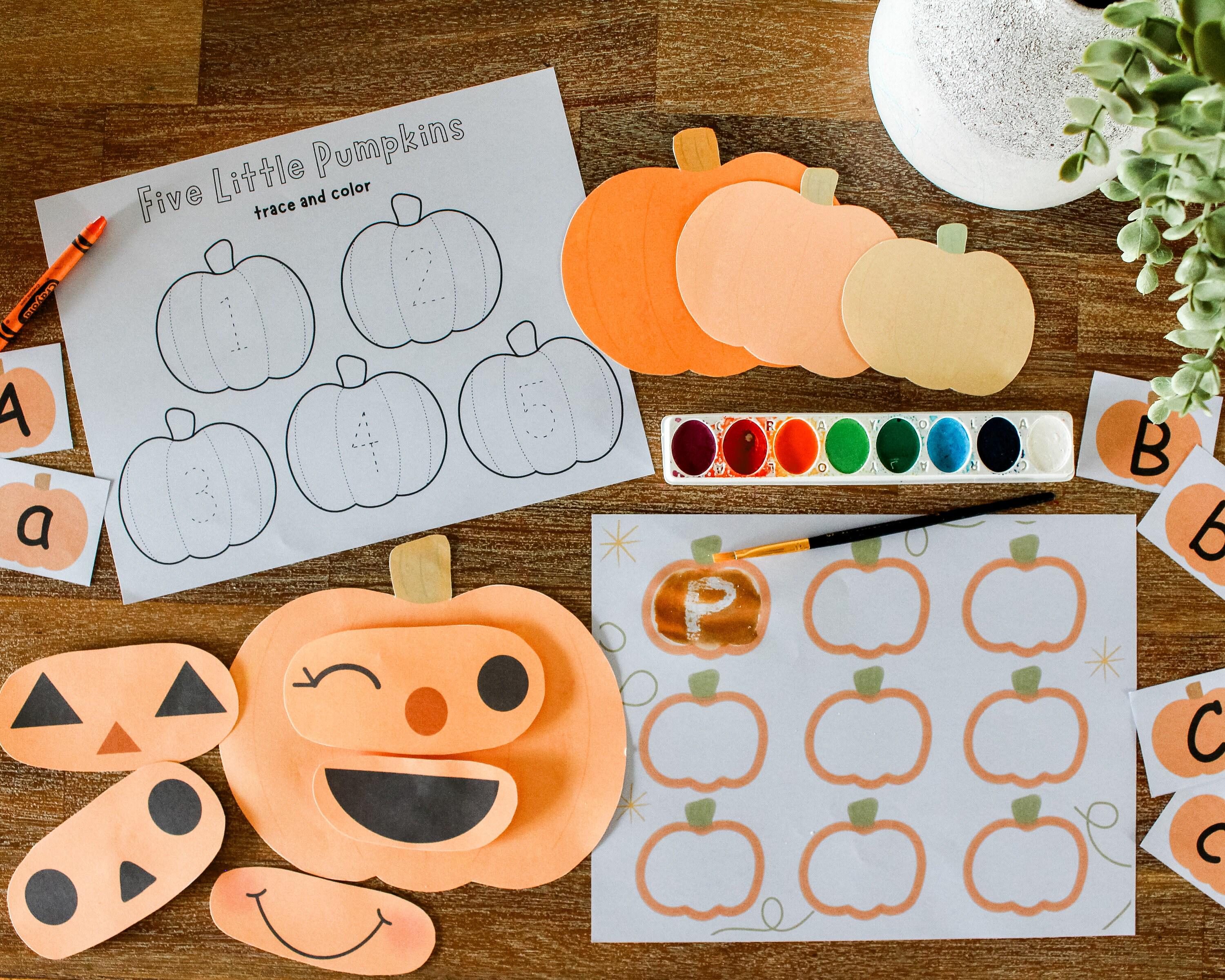 Pumpkin Printable Activities, Fall Printable Preschool and Kindergarten ...