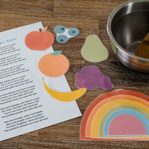 Rainbow Stew Song Activity, Rainbow Preschool Printables, Fruit ...