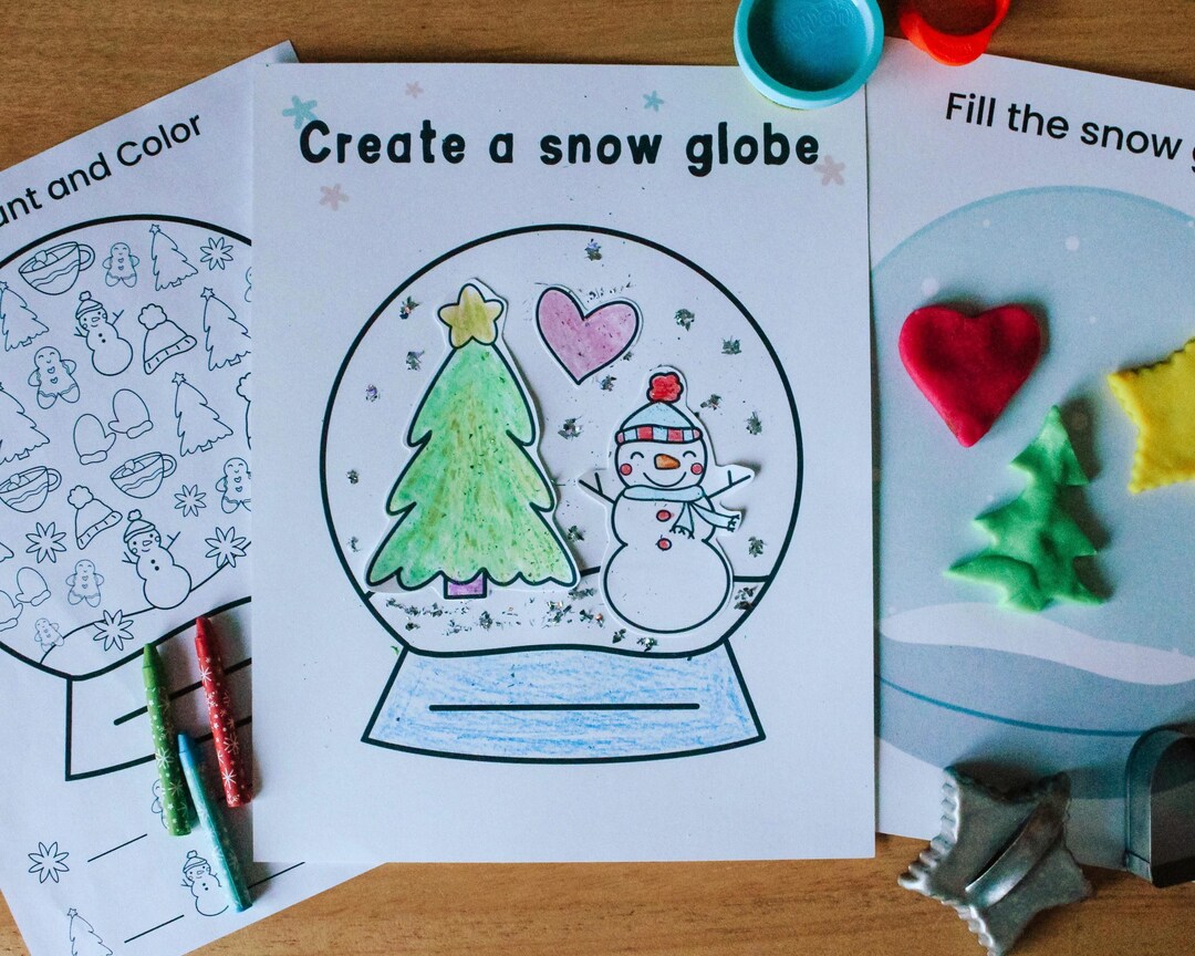 Snow Globe Activities and Crafts, Winter Preschool Printables ...
