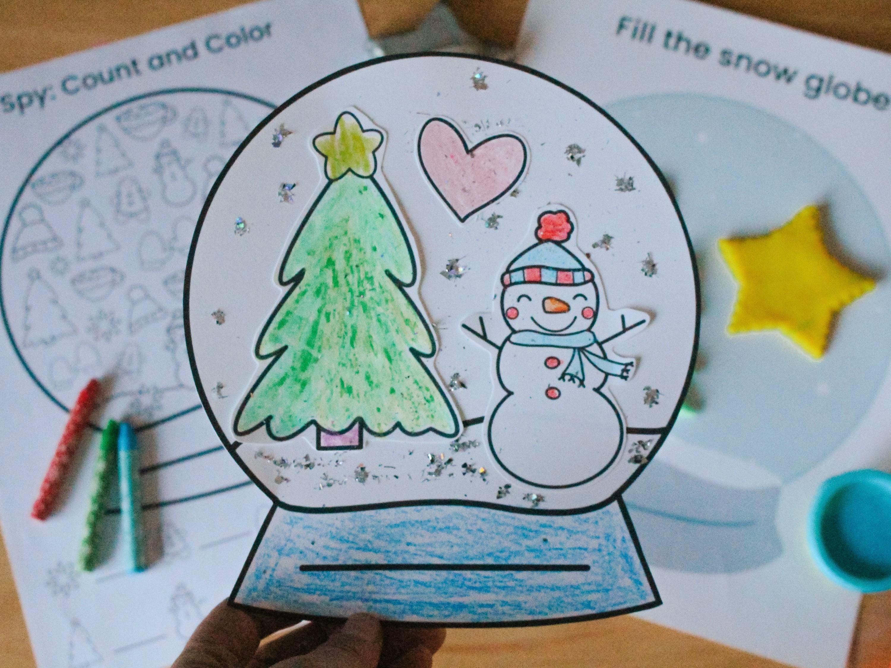 Snow Globe Activities and Crafts, Winter Preschool Printables ...