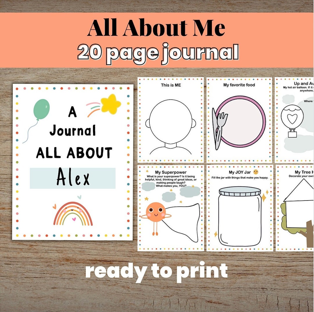All About Me Journal for Kids, Social Emotional Learning, Back to ...