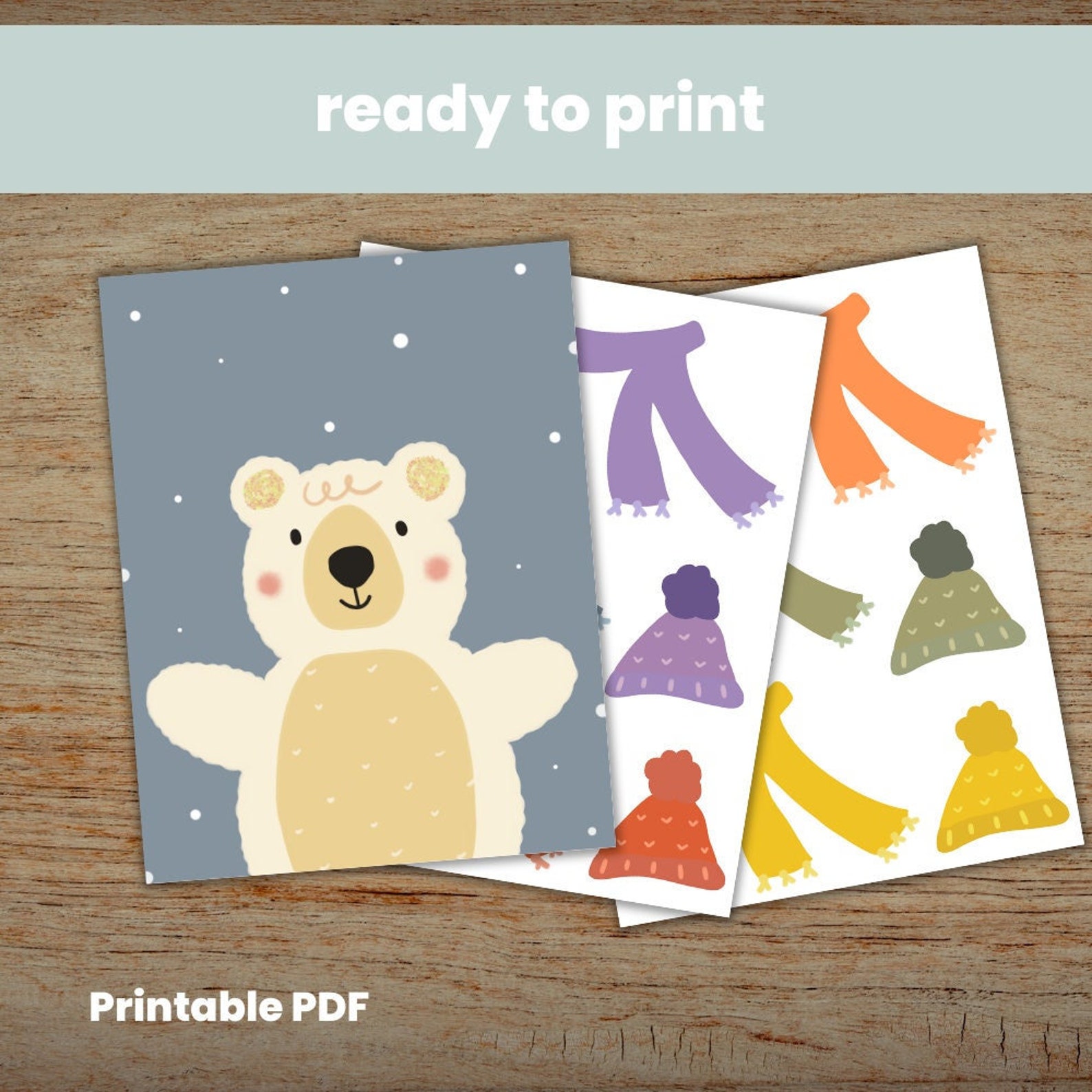 Polar Bear Colour Activity, Colour Learning, Winter Preschool Printable ...