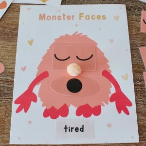 Monster Emotion Printable Activities Emotion Preschool - Etsy