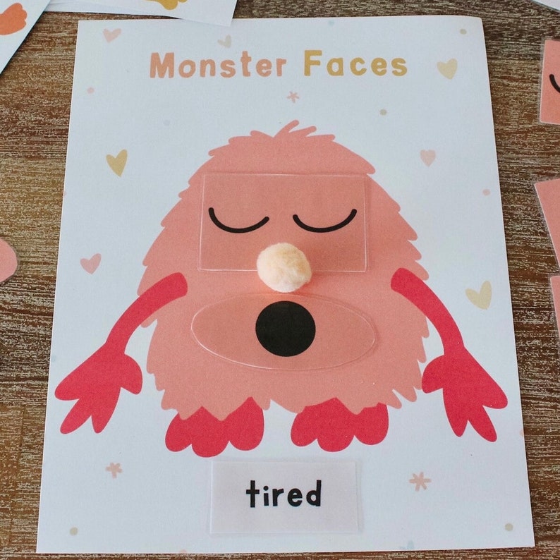 Monster Emotion Printable Activities Emotion Preschool - Etsy