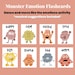 Monster Emotion Printable Activities, Emotion Preschool Printables ...