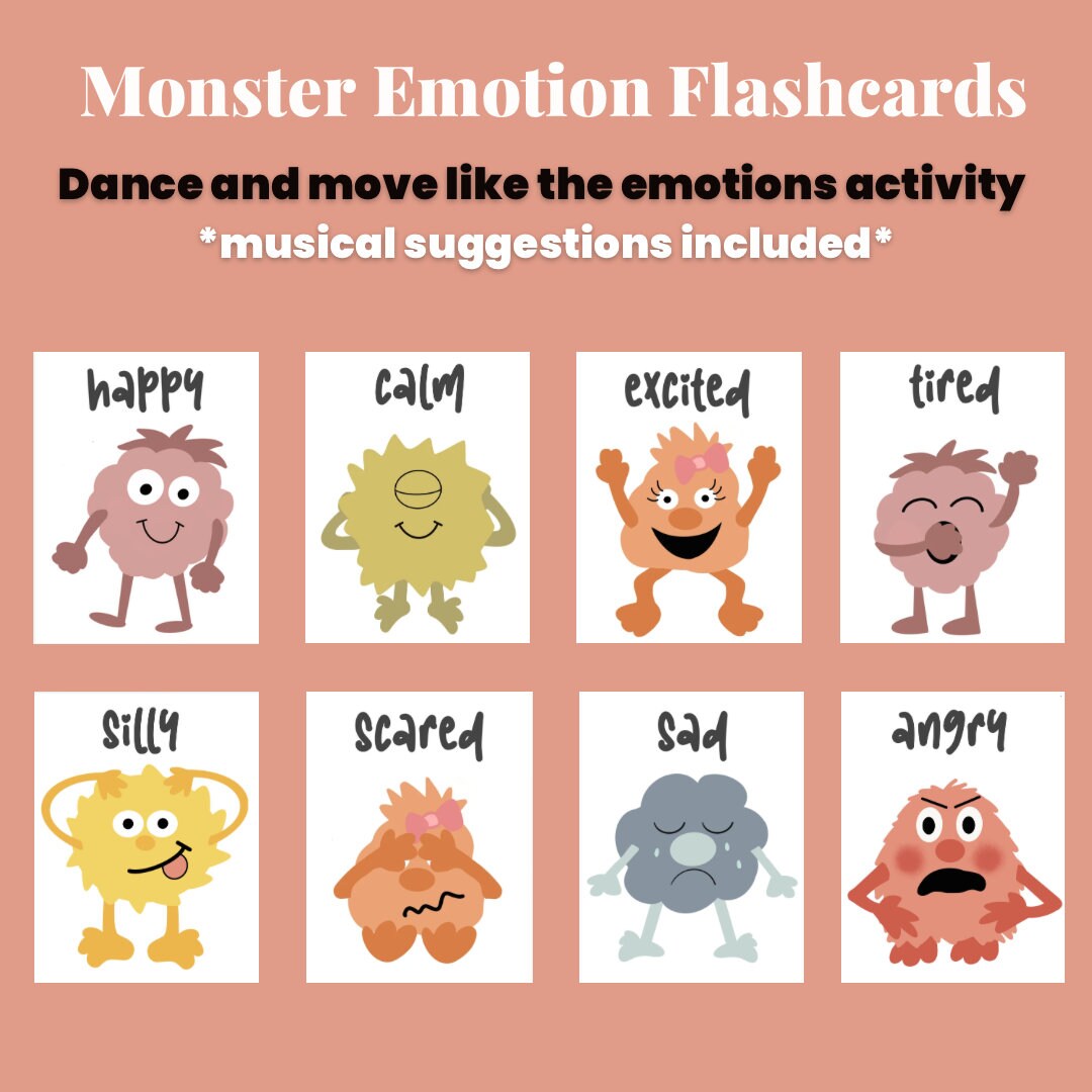 Monster Emotion Printable Activities Emotion Preschool - Etsy