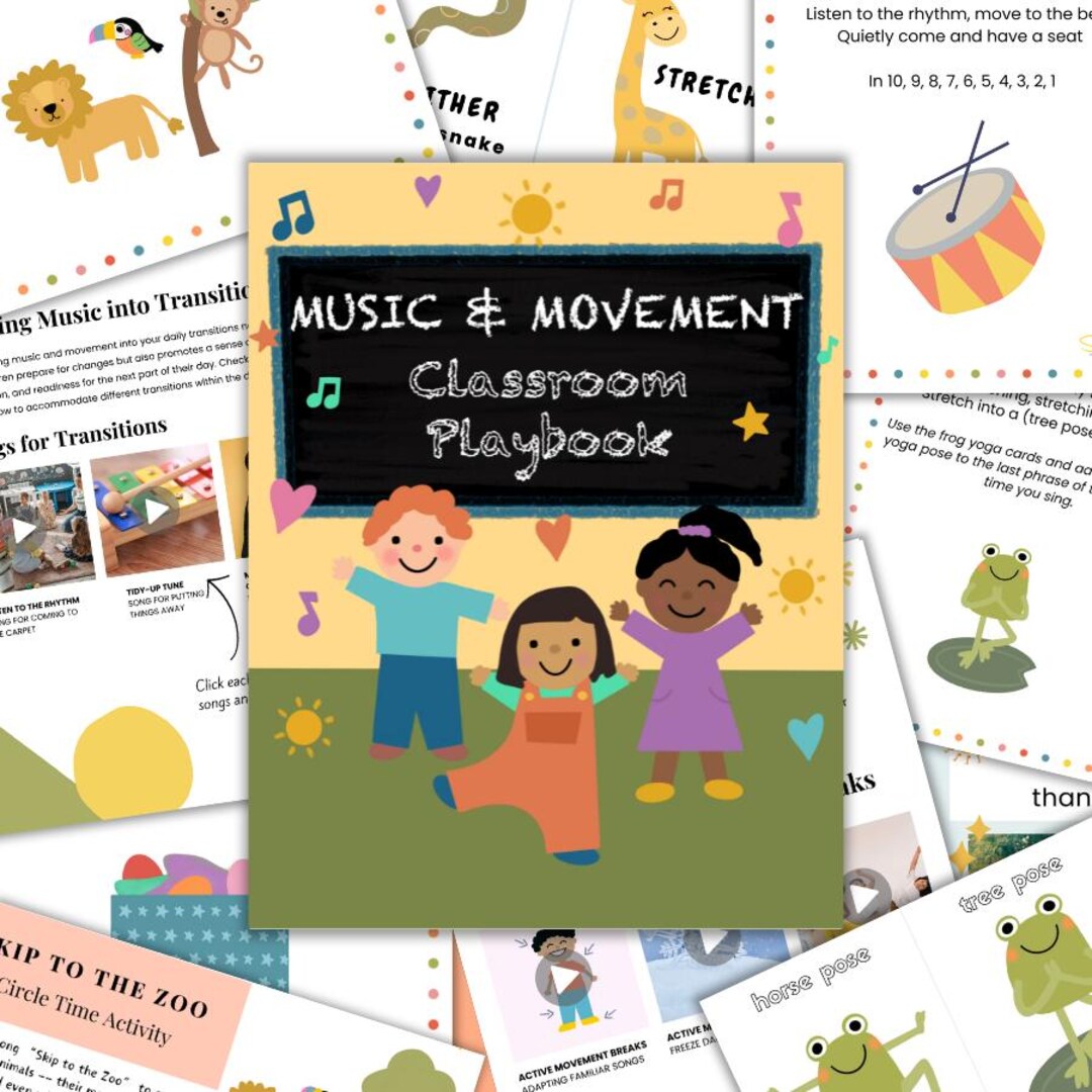 Music and Movement Classroom Playbook, Preschool Curriculum, Self ...