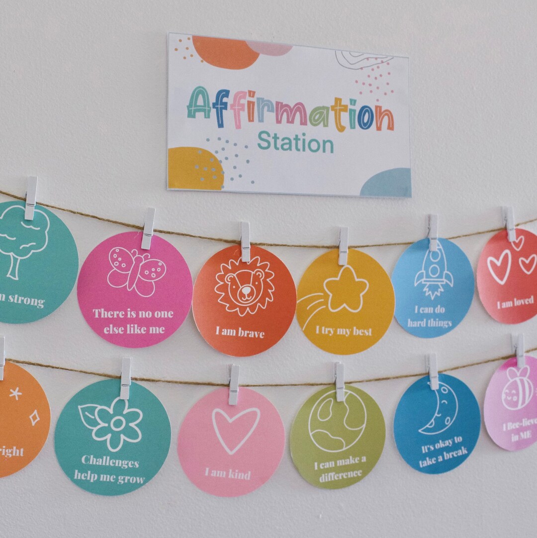 Affirmation Cards for Kids Affirmation Station Kindergarten - Etsy