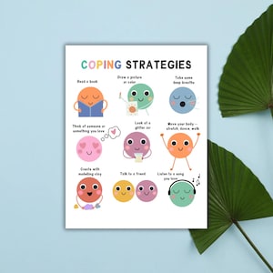 Coping Strategies Poster, Social Emotional Learning Printable for Kids ...