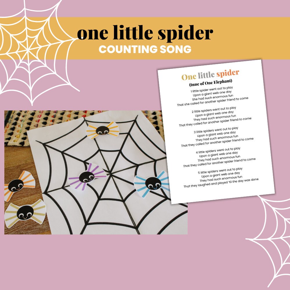 Spider Circle Time Songs and Activities, Halloween Preschool Printables ...