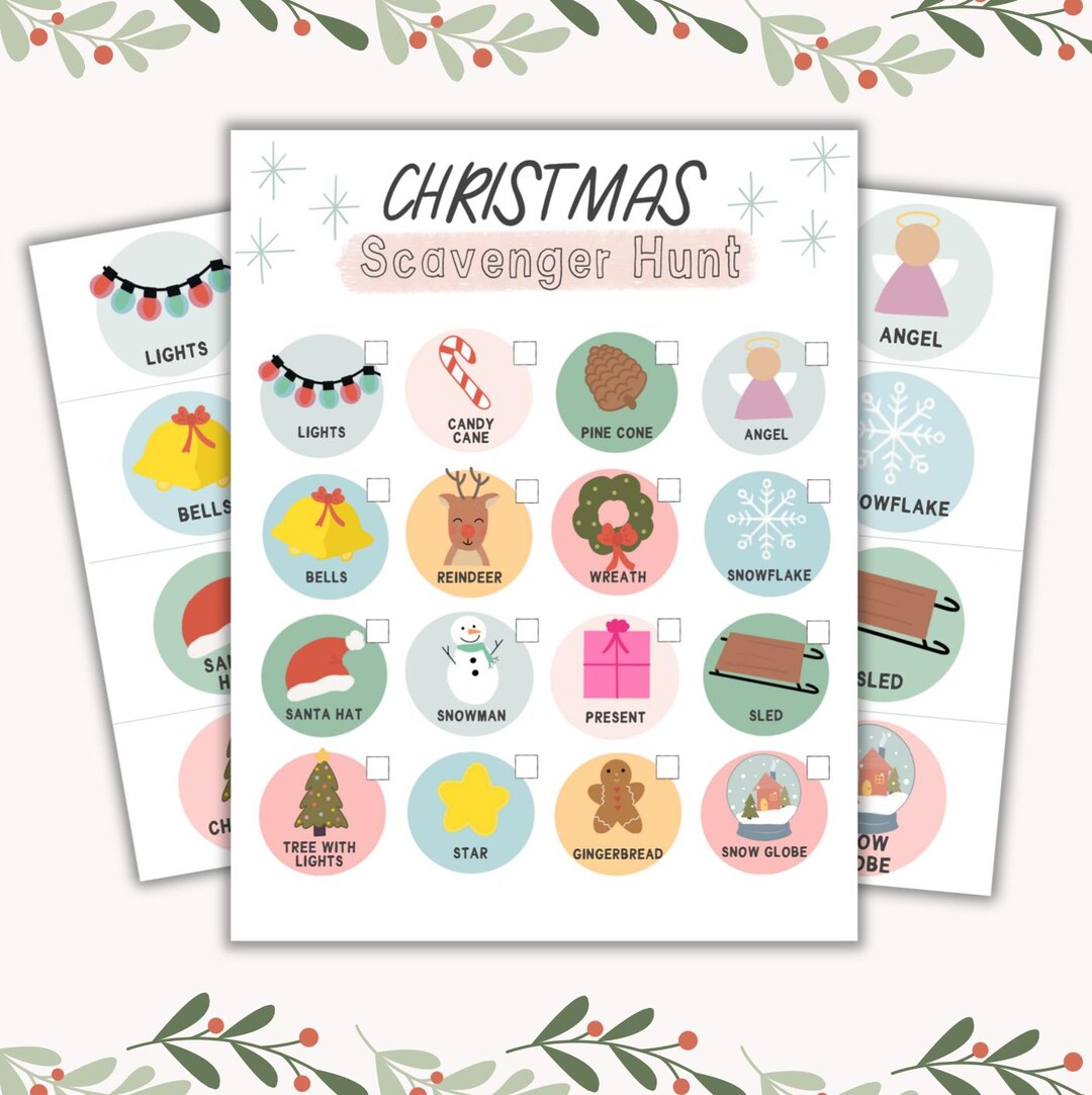 Christmas Scavenger Hunt, Christmas Activity for Kids, Christmas ...