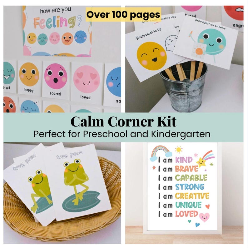 Calm Down Corner Printable Kit, Calming Corner Posters, Emotional ...