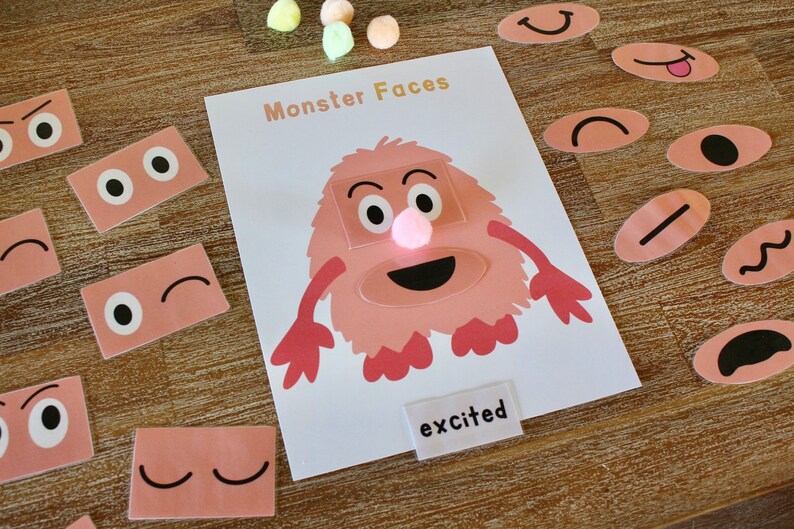 Monster Emotion Printable Activities Music and Movement - Etsy