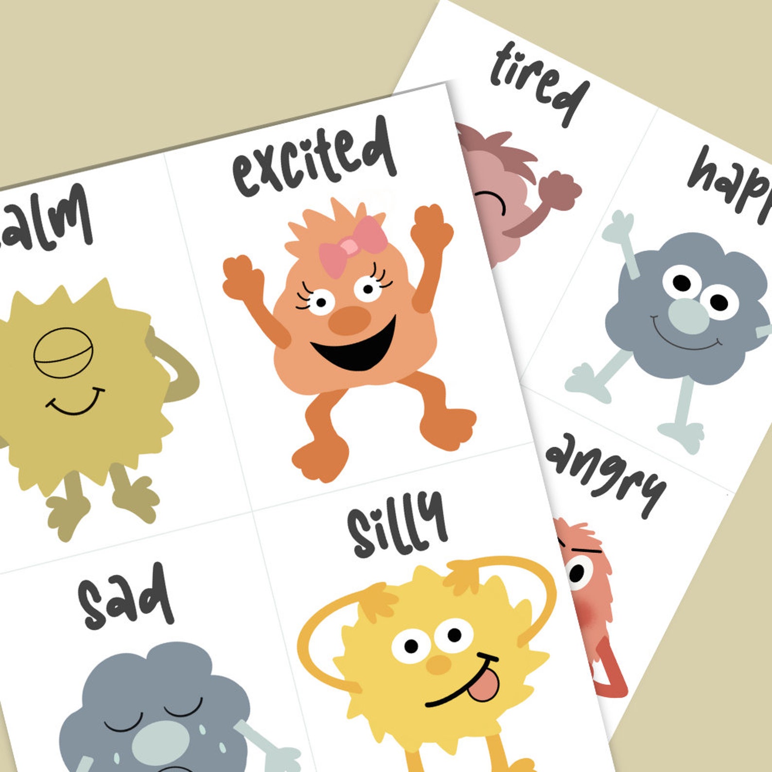 Monster Emotion Printable Activities Music and Movement - Etsy