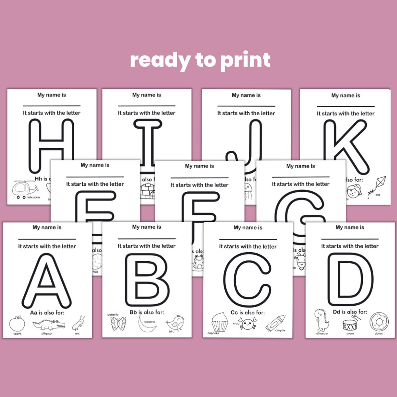 Alphabet Letters of the Week, All About Me, Alphabet Coloring Pages ...