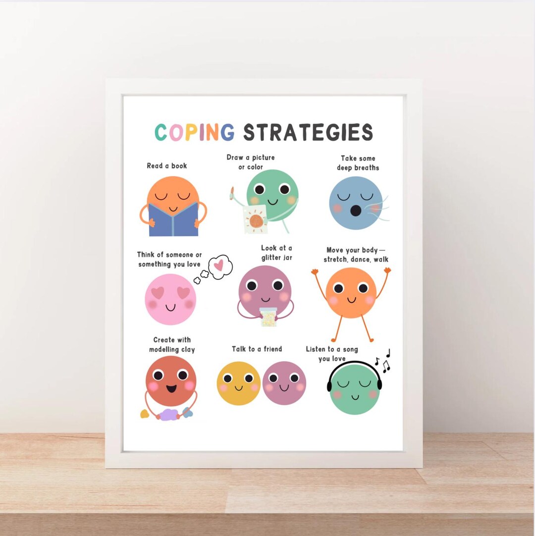 Coping Strategies Poster, Social Emotional Learning Printable for Kids ...