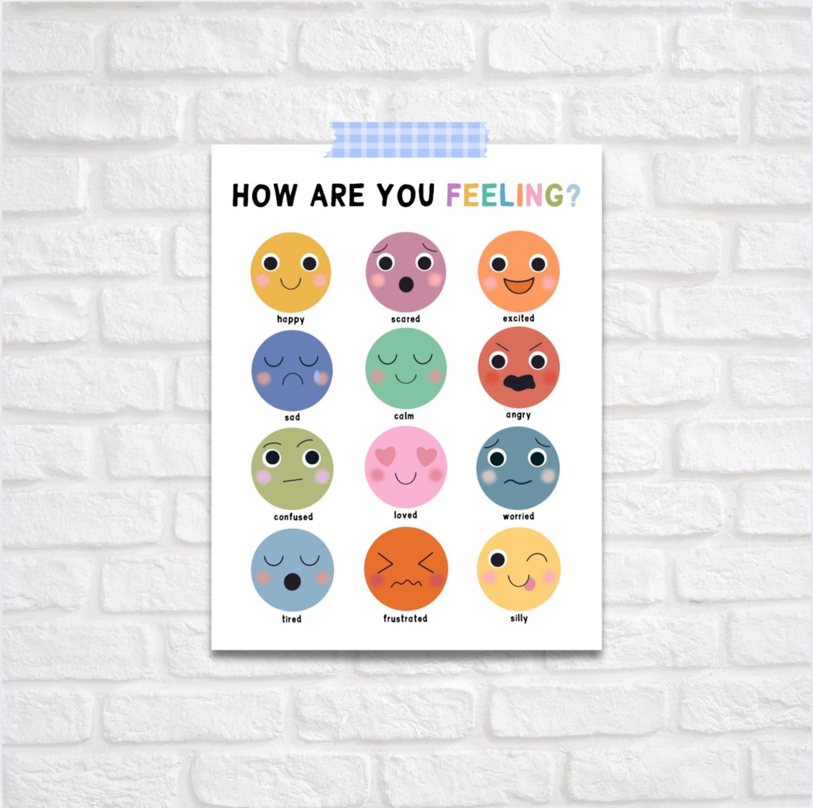 How Are You Feeling Emotions Poster, Social Emotional Learning ...