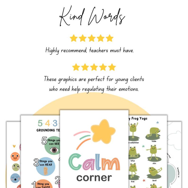 Calm Down Corner Printable Kit, Calming Corner Posters, Emotional ...