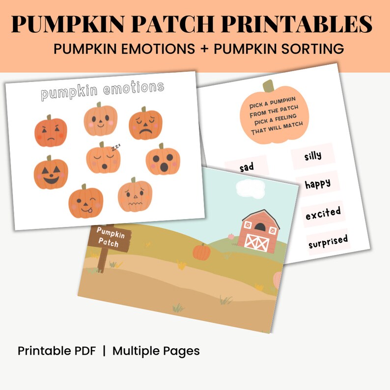 Pumpkin Printable Activities Fall Printable Preschool and - Etsy