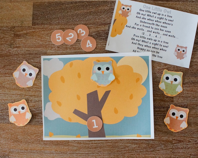 Fall Circle Time Song Pack, 5 Little Pumpkins, 5 Little Acorns, Owl ...