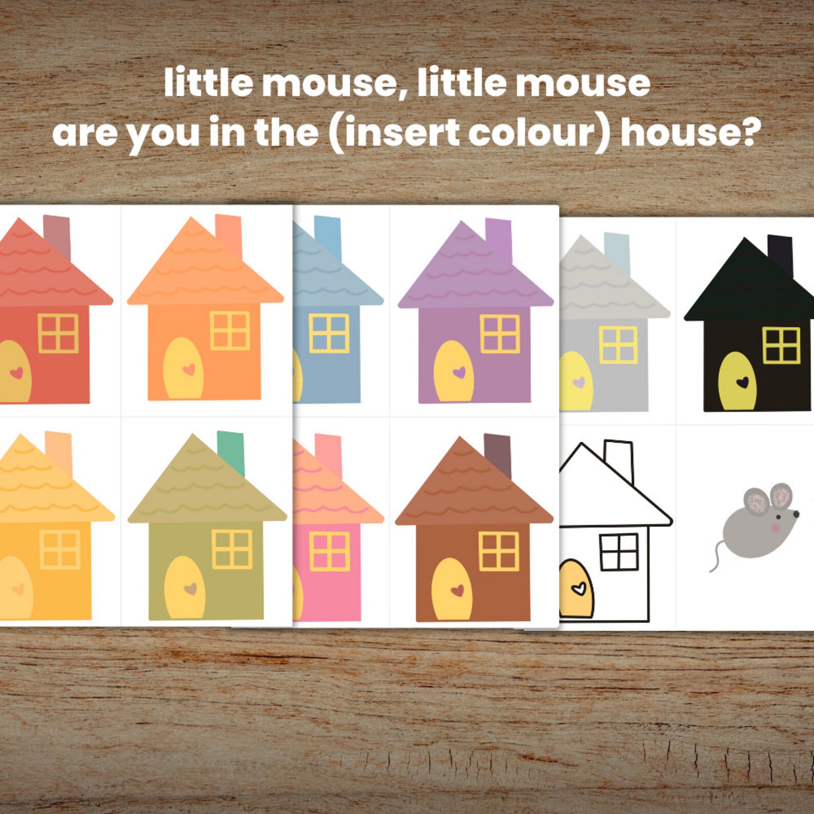 Little Mouse Colour Activity and Variations, Little Mouse Hide and Seek ...