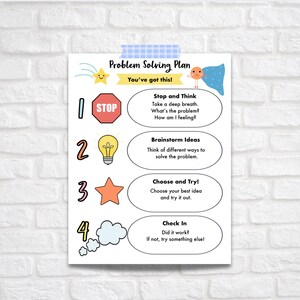 Problem Solving Printable for Kids, Social Emotional Learning ...