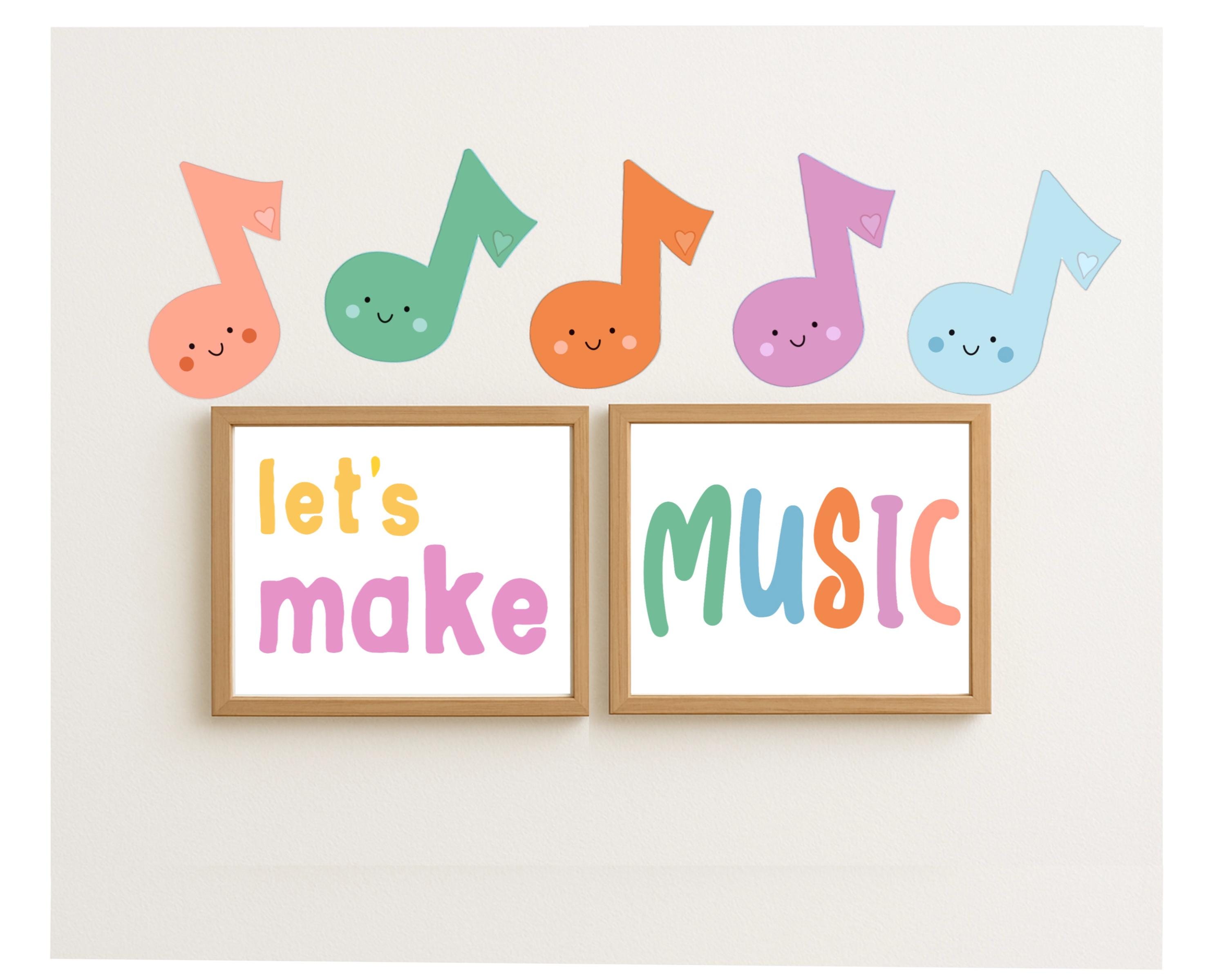 Let’s Make MUSIC Classroom Display, Classroom Music Posters, Preschool ...