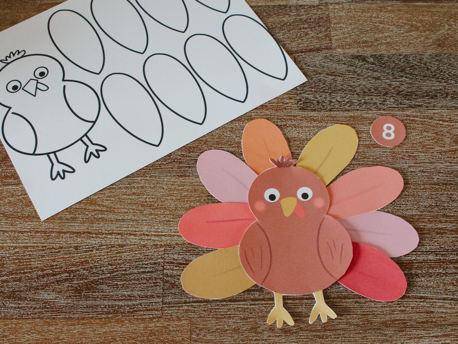 Turkey Activity Pack, Thanksgiving Preschool Printables, Preschool Math ...