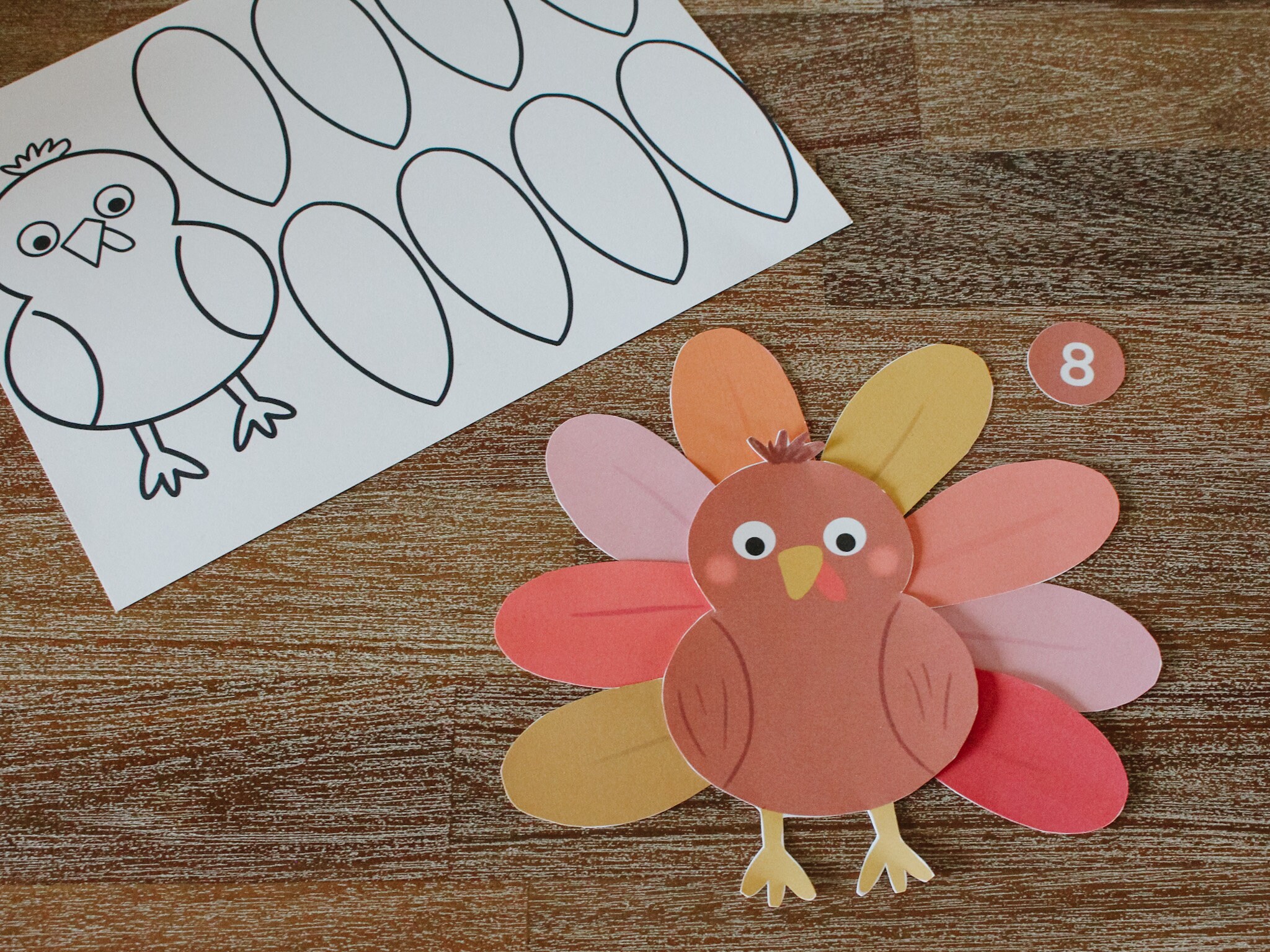 Turkey Activity Pack, Thanksgiving Preschool Printables, Preschool Math ...