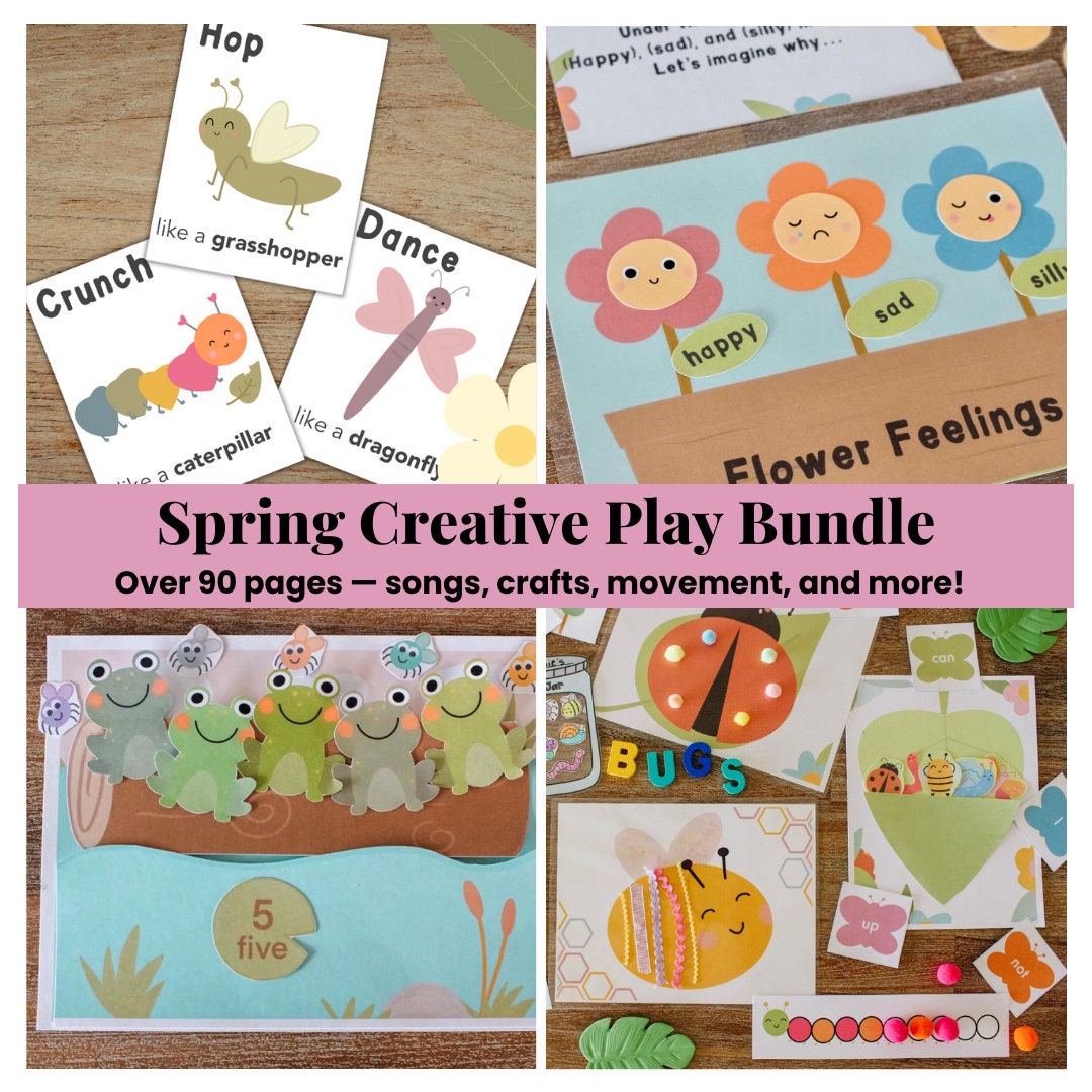 90 Page Spring Activity Bundle, Spring Preschool Printables, Spring ...