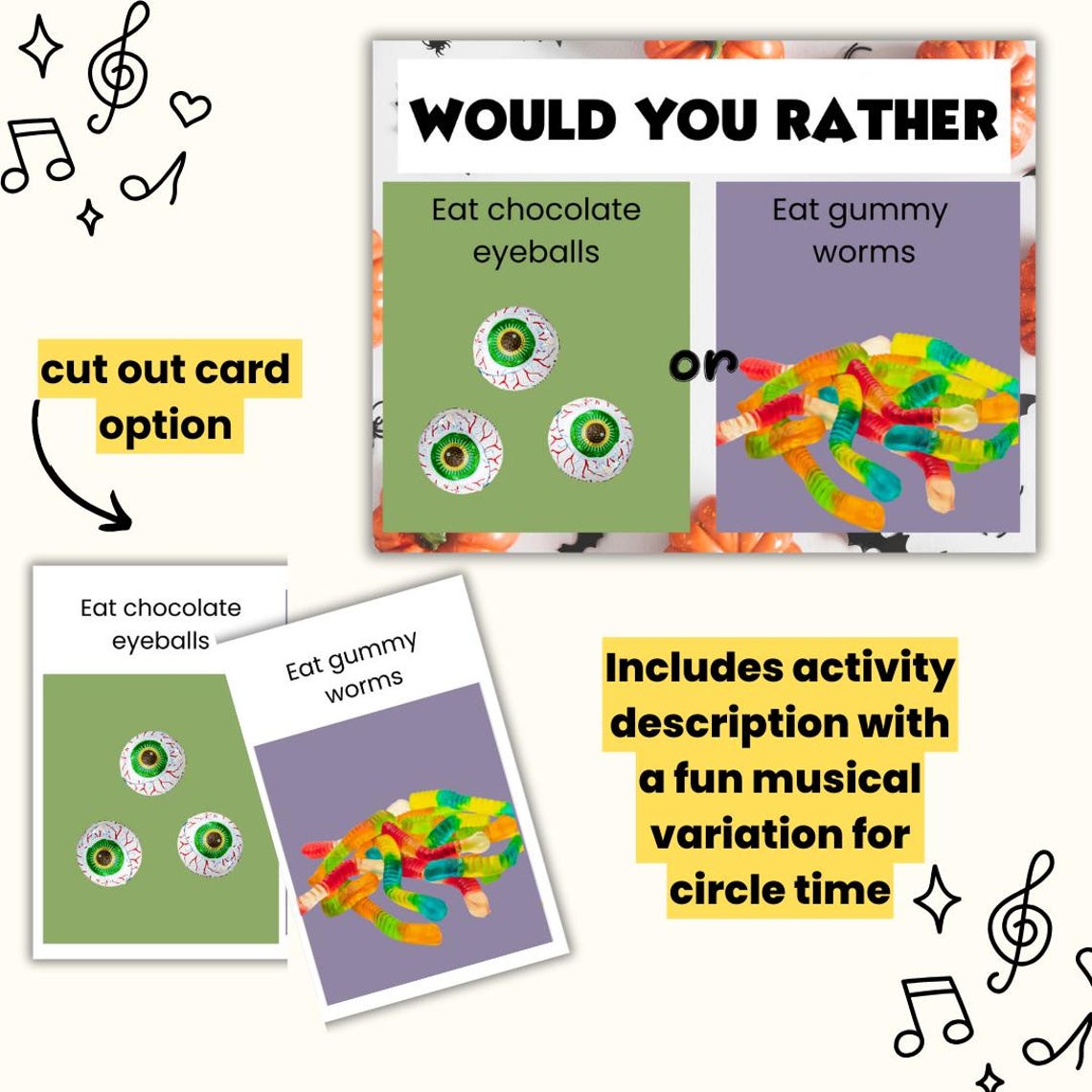Halloween Would You Rather Game for Kids, Preschool Circle Time ...